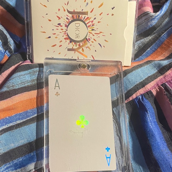Dior | Games | Dior Multicolor Playing Card Ace Of Clubs Card | Poshmark